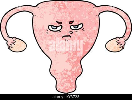 cartoon angry uterus Stock Vector Image & Art - Alamy