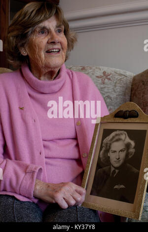 Joy Lofthouse pilot Air Transport Auxiliary (ATA) with Spitfire plane ...