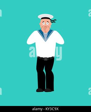 Illustration of a navy captain sailor looking thru periscope done in ...