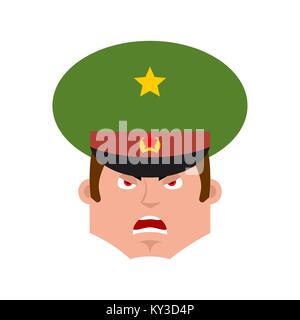 Russian soldier angry emoji. Warrior evil emotions avatar. aggressive ...