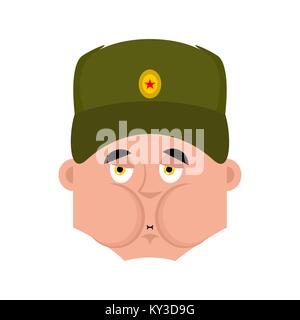 Russian soldier Sick Nausea emoji. Airborne troops face Nauseating ...