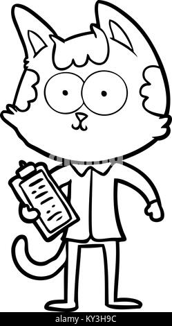 happy cartoon salesman cat Stock Vector Image & Art - Alamy
