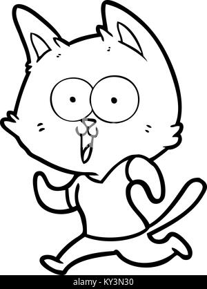 funny cartoon cat jogging Stock Vector Image & Art - Alamy