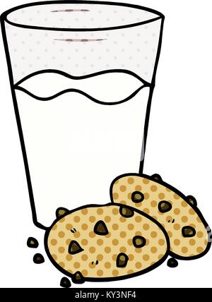 cartoon cookies and milk Stock Vector Image & Art - Alamy