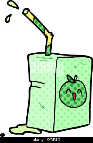 freehand drawn cartoon juice box Stock Vector Image & Art - Alamy