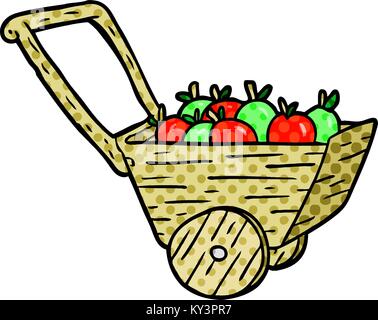 cartoon cart full of fresh apples Stock Vector Image & Art - Alamy