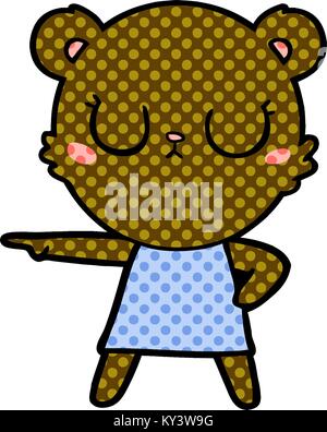 peaceful cartoon bear in dress pointing Stock Vector Image & Art - Alamy