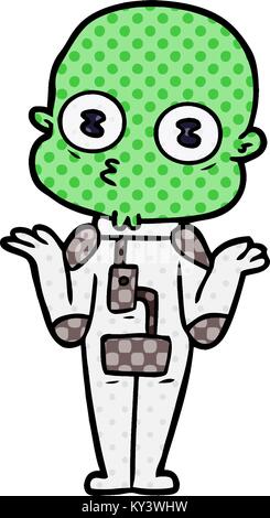 confused weird bald spaceman Stock Vector Image & Art - Alamy