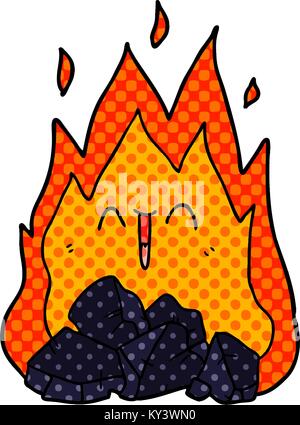 cartoon blazing coal fire Stock Vector Image & Art - Alamy