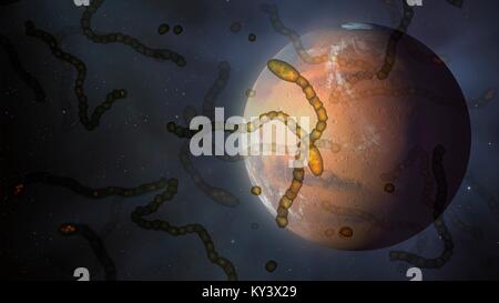 Alien microbe from space, conceptual illustration Stock Photo - Alamy