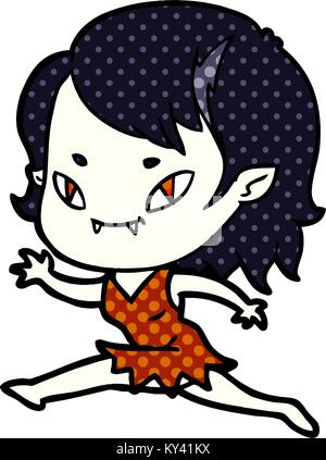 cartoon friendly vampire girl running Stock Vector Image & Art - Alamy