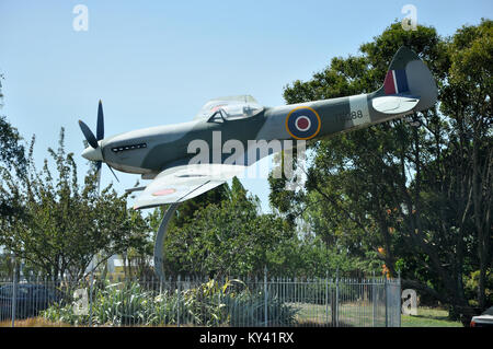 Spitfire Gate Guardian outside RAF Naphill Stock Photo - Alamy