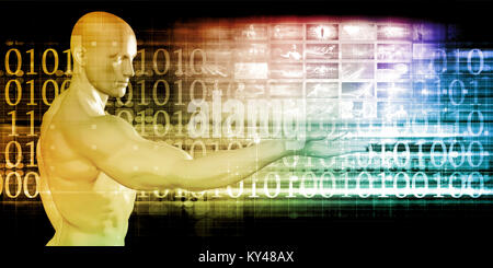 Technology Network with Moving Data Packets Stock Photo - Alamy