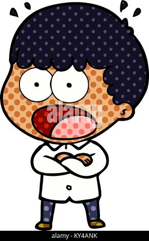 cartoon shocked man Stock Vector Image & Art - Alamy