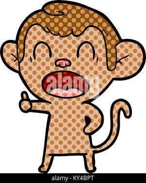 yawning cartoon monkey Stock Vector Image & Art - Alamy