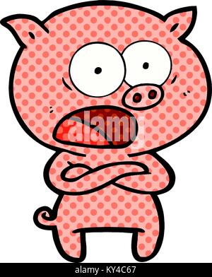 cartoon pig shouting Stock Vector Image & Art - Alamy