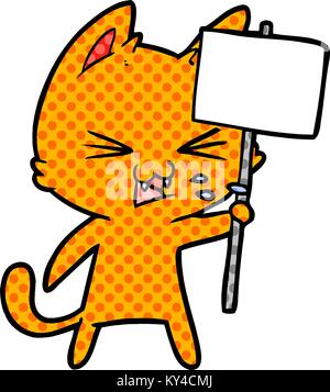 cartoon cat protesting Stock Vector Image & Art - Alamy