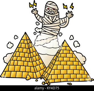 Egypt cartoon doodle illustration. Funny design. Creative vector ...