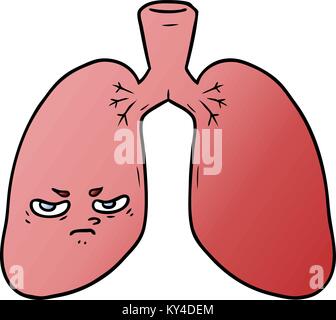 cartoon angry lungs Stock Vector Image & Art - Alamy