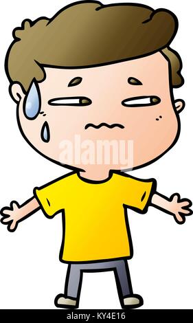 cartoon worried man Stock Vector Image & Art - Alamy