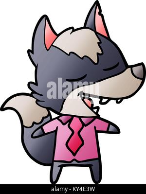 cartoon office wolf laughing Stock Vector Image & Art - Alamy