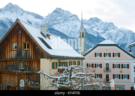 Schweiz, Engadin, Sent bei Bad Scuol Stock Photo - Alamy