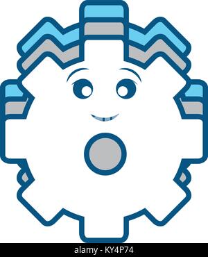 Gears machinery piece smiling cartoon Stock Vector Image & Art - Alamy