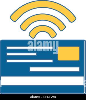 credit cards with wifi signal vector illustration design Stock Vector ...