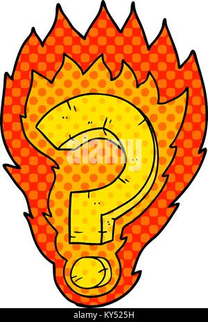 cartoon flaming question mark Stock Vector Image & Art - Alamy