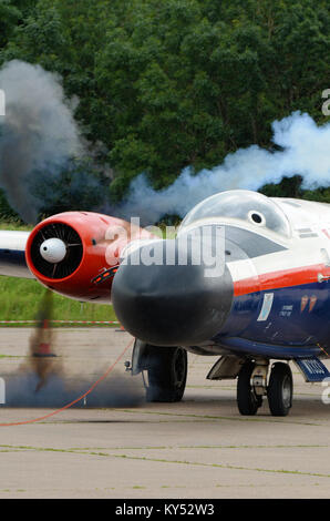 Cartridge start system on English Electric Canberra jet engine ...