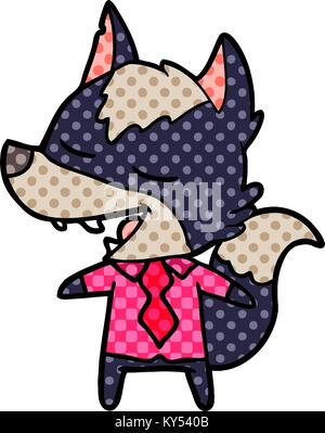 cartoon office wolf laughing Stock Vector Image & Art - Alamy