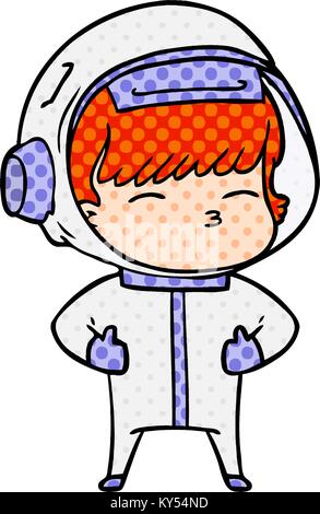 cartoon curious astronaut Stock Vector Image & Art - Alamy