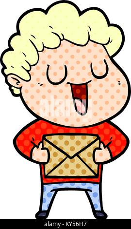 laughing cartoon man with parcel Stock Vector Image & Art - Alamy