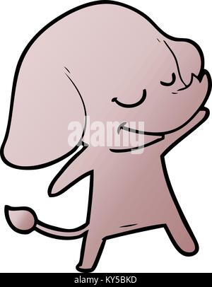cartoon smiling elephant Stock Vector Image & Art - Alamy
