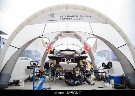 mechanics at work during the Dakar 2018, Rest day at La Paz, Bolivia ...