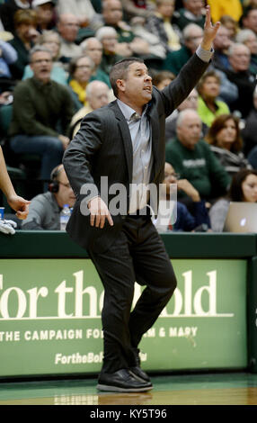 Towson head coach Pat Skerry motions to his players during the first ...