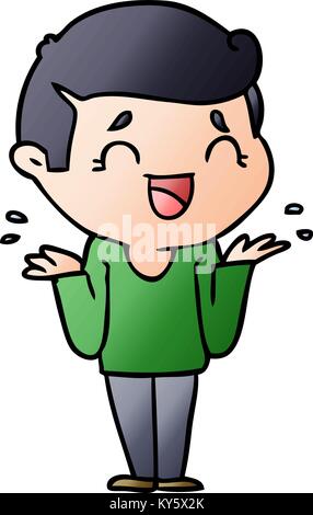 cartoon laughing confused man Stock Vector Image & Art - Alamy