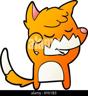 friendly cartoon fox waking up Stock Vector Image & Art - Alamy