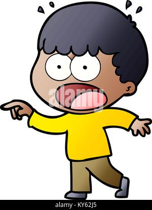 cartoon shocked man pointing Stock Vector Image & Art - Alamy