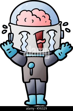 cartoon crying robot Stock Vector Image & Art - Alamy