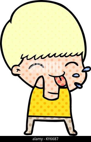 cartoon boy blowing raspberry Stock Vector Image & Art - Alamy