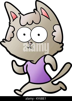 happy cartoon cat jogging Stock Vector Image & Art - Alamy