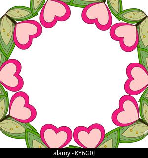 heart with leafs frame card Stock Vector Image & Art - Alamy