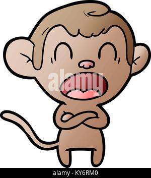 shouting cartoon monkey Stock Vector Image & Art - Alamy