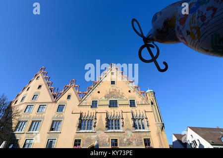 Ulm: Town hall, sparrow for Ulmer Spatzen Chor (Choir), Schwäbische Alb ...