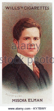 Mischa Elman - portrait - Ukranian violinist 20 January 1891 - 5 April ...