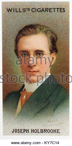 Composer Joseph Holbrooke - Vintage Cigarette Card Stock Photo - Alamy