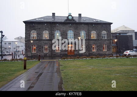 House of Althingi, the Icelandic Parliament, Reykjavik, Iceland Stock ...