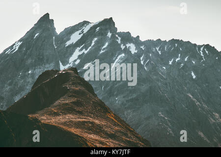 Rocky Mountains Landscape Romsdal Alps in Norway aerial view Travel ...
