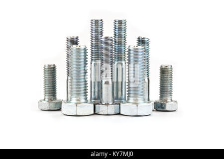 Many different bolts isolated on white background Stock Photo - Alamy